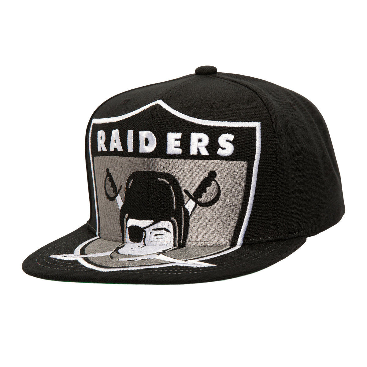 Gorra M&N NFL XL Logo Snapback Raiders Negra | Poder Raider